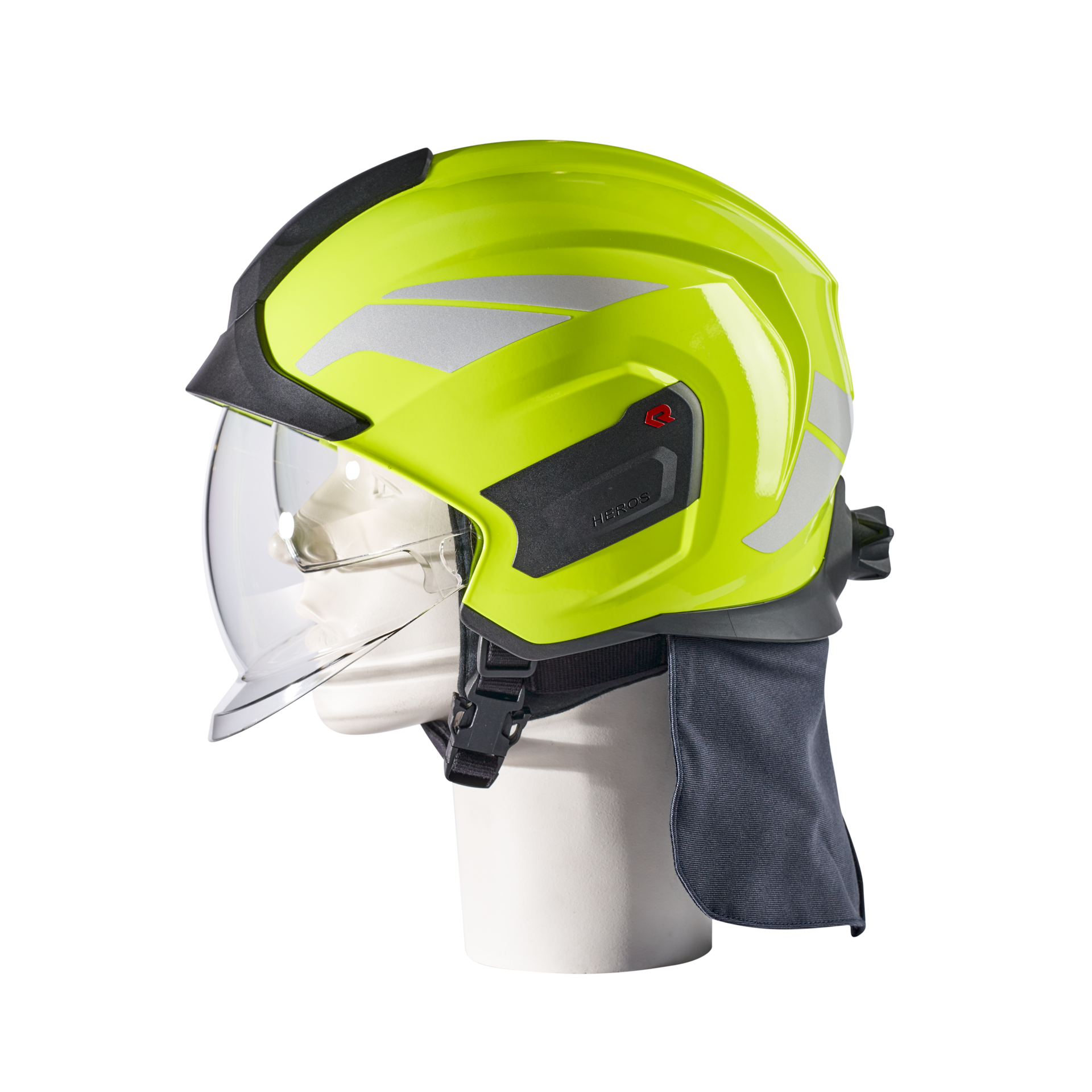 HEROS Titan high visibility luminous yellow with face shield, neck ...