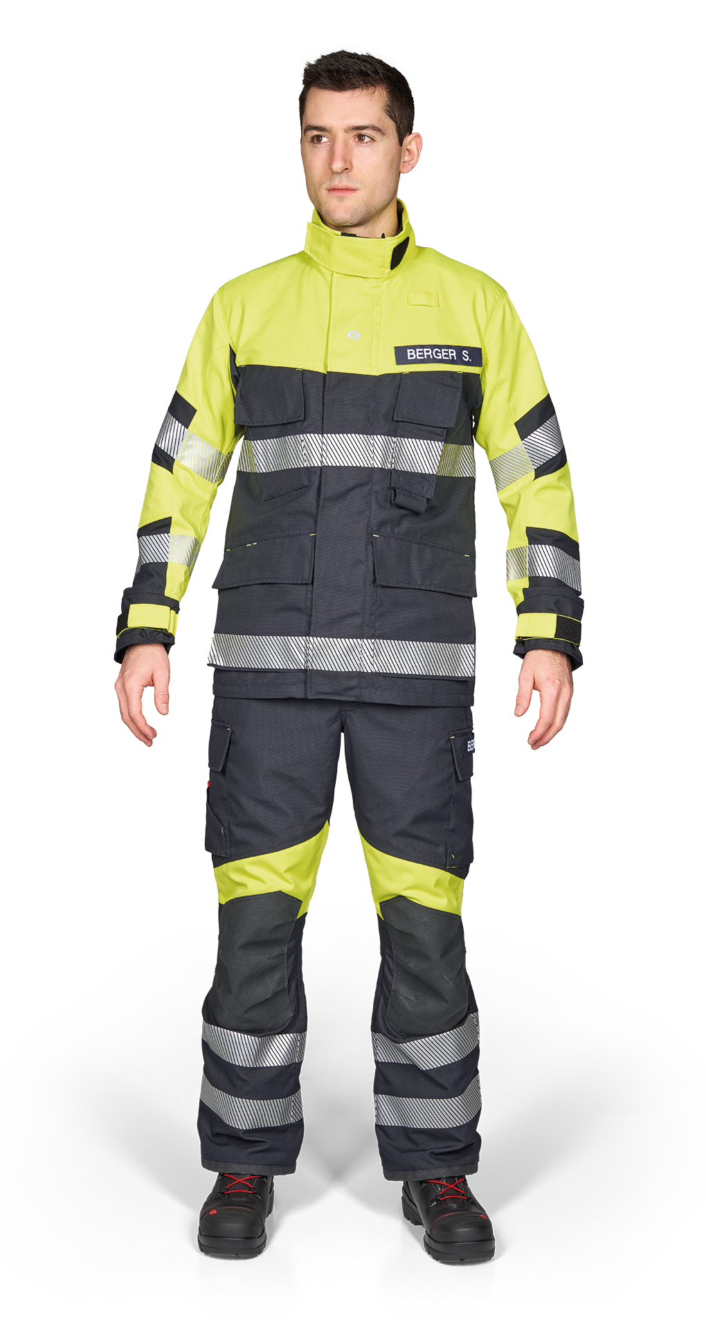 Protective jacket GAROS G10 TR black-blue/yellow size 68-70E