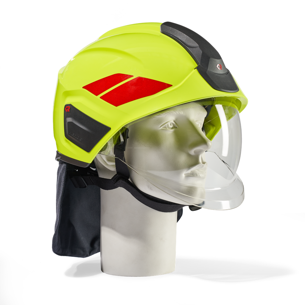 HEROS H30 high visibility luminous yellow with face shield, neck ...