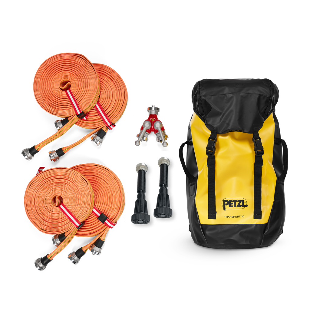 Set of wildland fire hoses and fittings